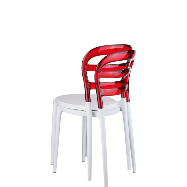 Siesta Miss Bibi Chair White/Red I Elevated Furniture Auckland, NZ