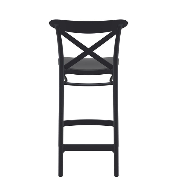 Siesta Cross Bar Stool 65cm Black I Elevated Furniture Auckland, NZ
