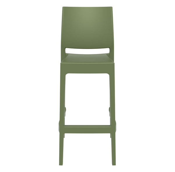 Siesta Maya Outdoor Bar Stool 75cm Olive I Elevated Furniture NZ